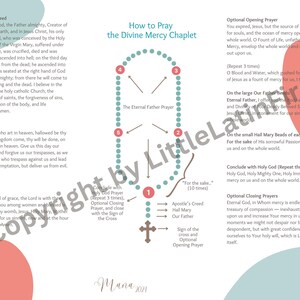 Printable Divine Mercy Chaplet Pamphlet- Digital - How to Pray Divine ...