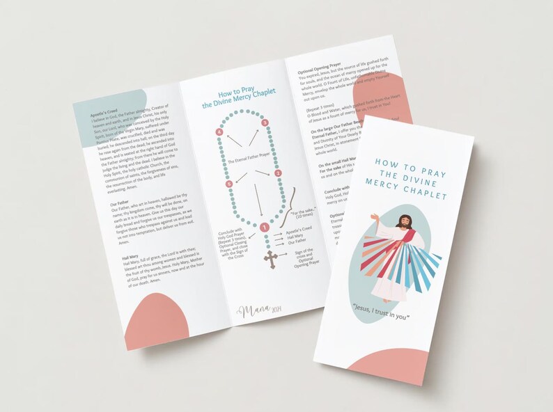 Printable Divine Mercy Chaplet Pamphlet- Digital - How to Pray Divine ...