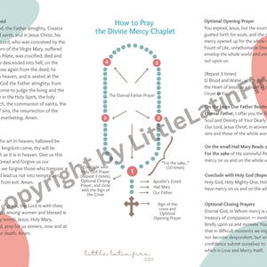 Printable Divine Mercy Chaplet Pamphlet- Digital - How to Pray Divine ...