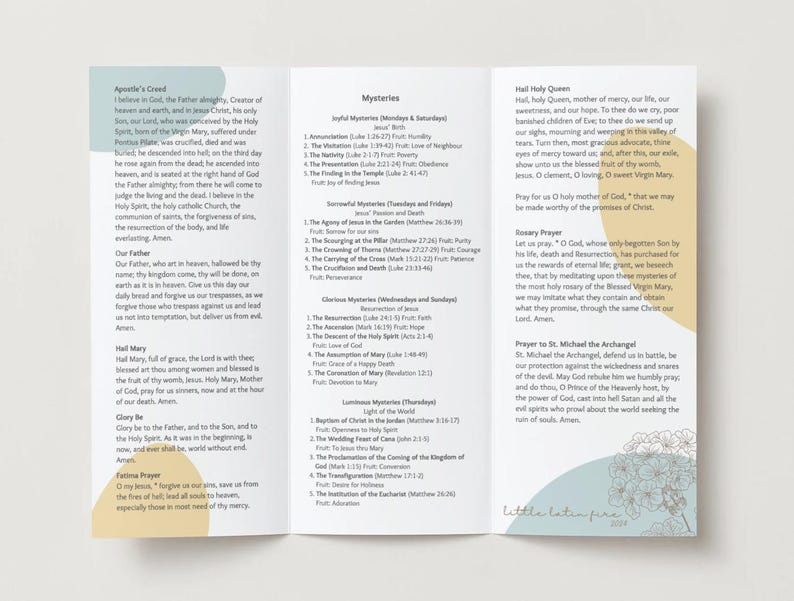 Printable Holy Rosary Pamphlet- Digital - How to Pray the Rosary - All ...