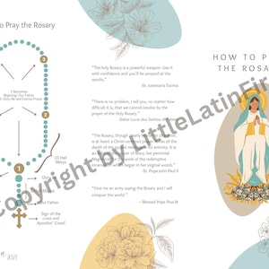 Printable Holy Rosary Pamphlet- Digital - How to Pray the Rosary - All ...