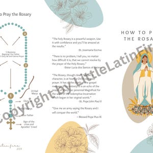 Printable Holy Rosary Pamphlet- Digital - How to Pray the Rosary - All ...