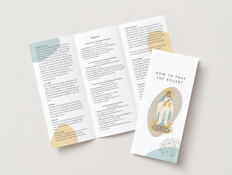 Printable Holy Rosary Pamphlet- Digital - How to Pray the Rosary - All ...