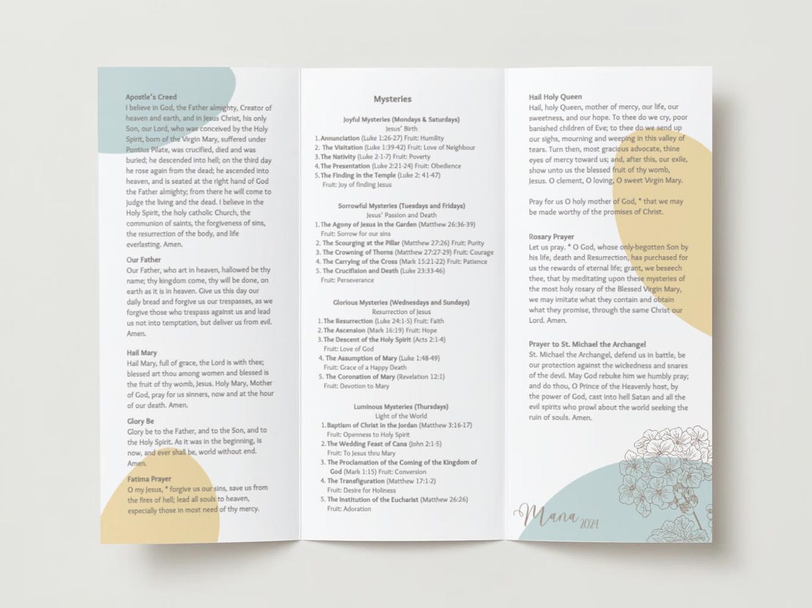 Printable Holy Rosary Pamphlet- Digital - How to Pray the Rosary - All ...