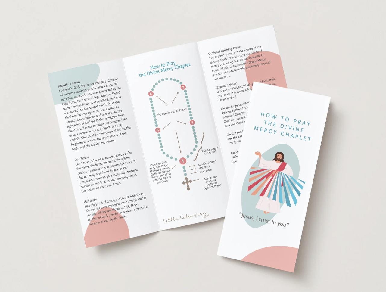 Printable Divine Mercy Chaplet Pamphlet- Digital - How to Pray Divine ...