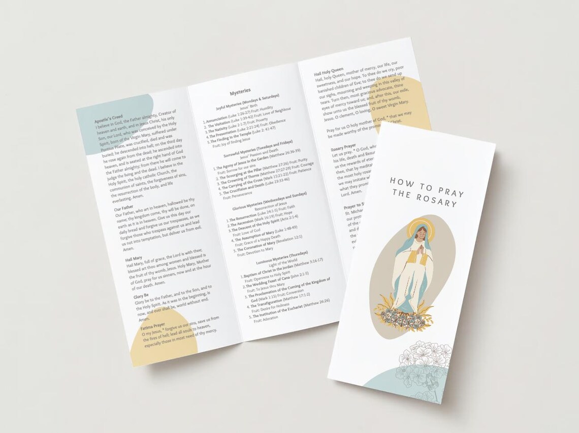 Printable Holy Rosary Pamphlet- Digital - How to Pray the Rosary - All ...