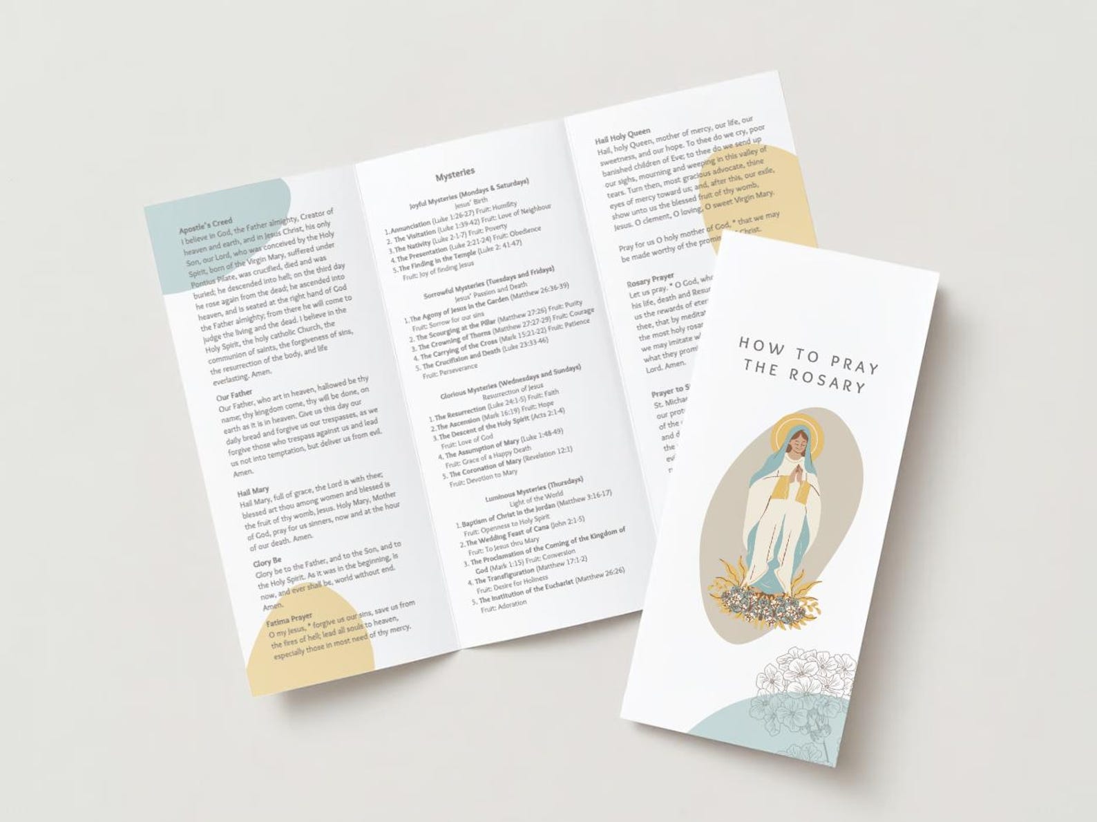 Printable Holy Rosary Pamphlet- Digital - How to Pray the Rosary - All ...