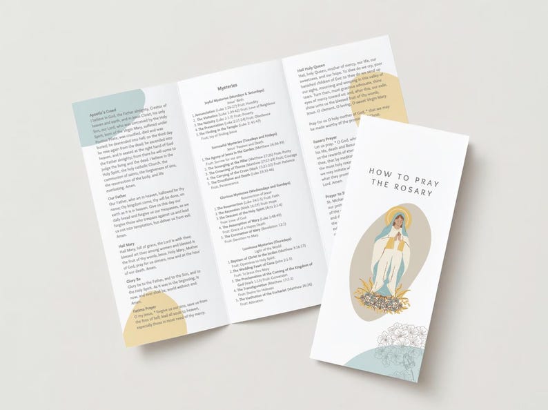 Printable Holy Rosary Pamphlet- Digital - How to Pray the Rosary - All ...