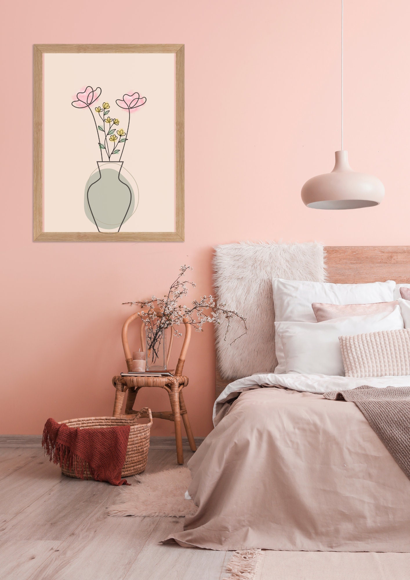 Flower Vase Poster - Etsy