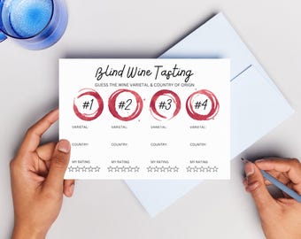 Blind Wine Tasting Template: Printable Wine Tasting Sheet - Fun Party ...