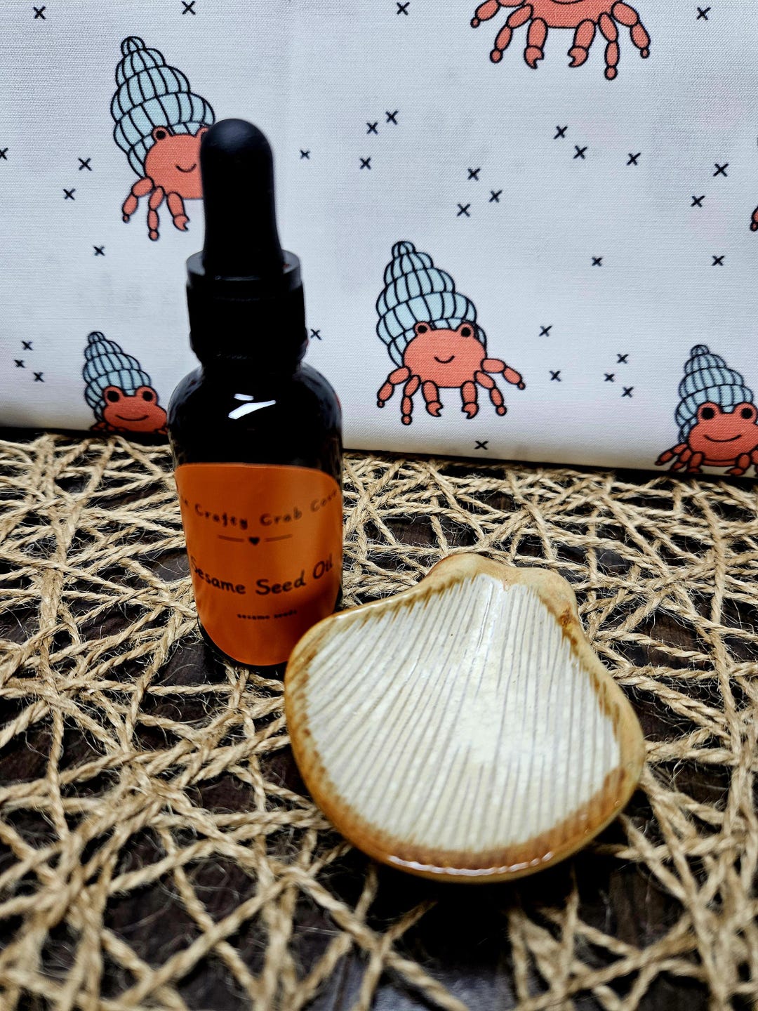 Hermit Crab Oil With Ceramic Seashell Dish - Etsy