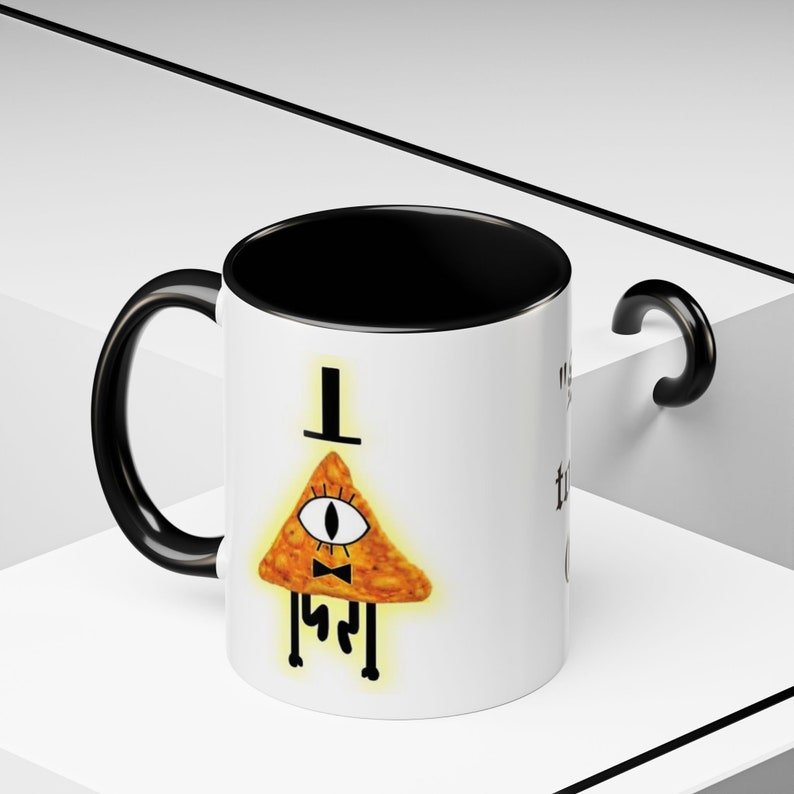 Dorito Bill Cipher Mug Funny Gravity Falls Parody Coffee Cup 11 Oz and ...