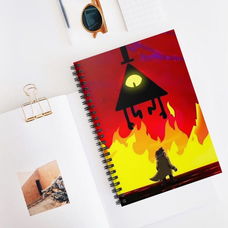 Gravity Falls Bill Cipher Vs. Ford Notebook - Spiral Journal for Fans ...