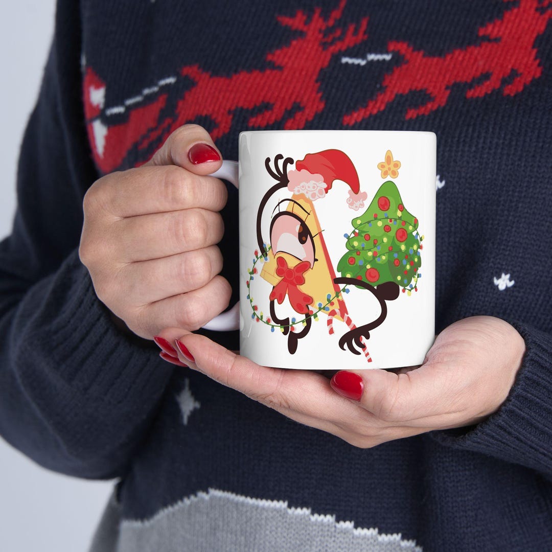 Bill Cipher Christmas Mug Gravity Falls Holiday Gift Festive Coffee Cup ...