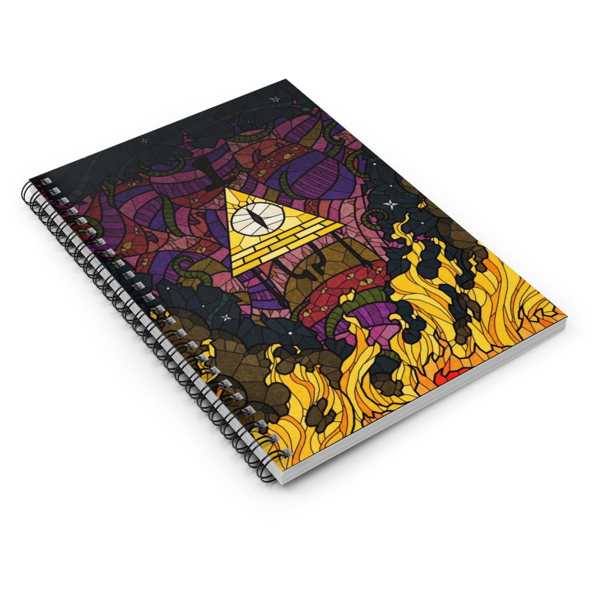 Bill Cipher Stained Glass Spiral Notebook Gravity Falls Inspired ...