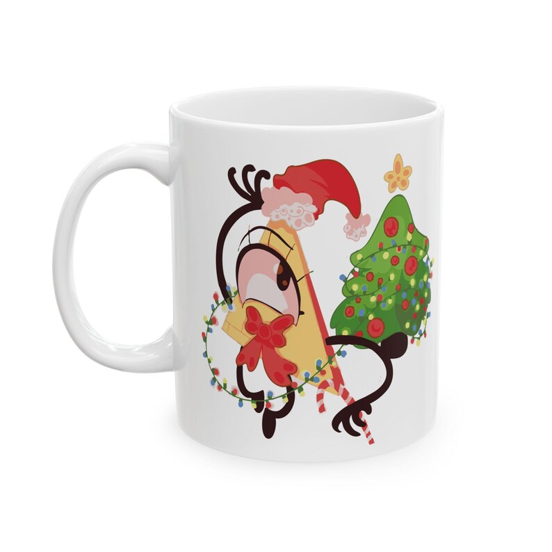 Bill Cipher Christmas Mug Gravity Falls Holiday Gift Festive Coffee Cup ...
