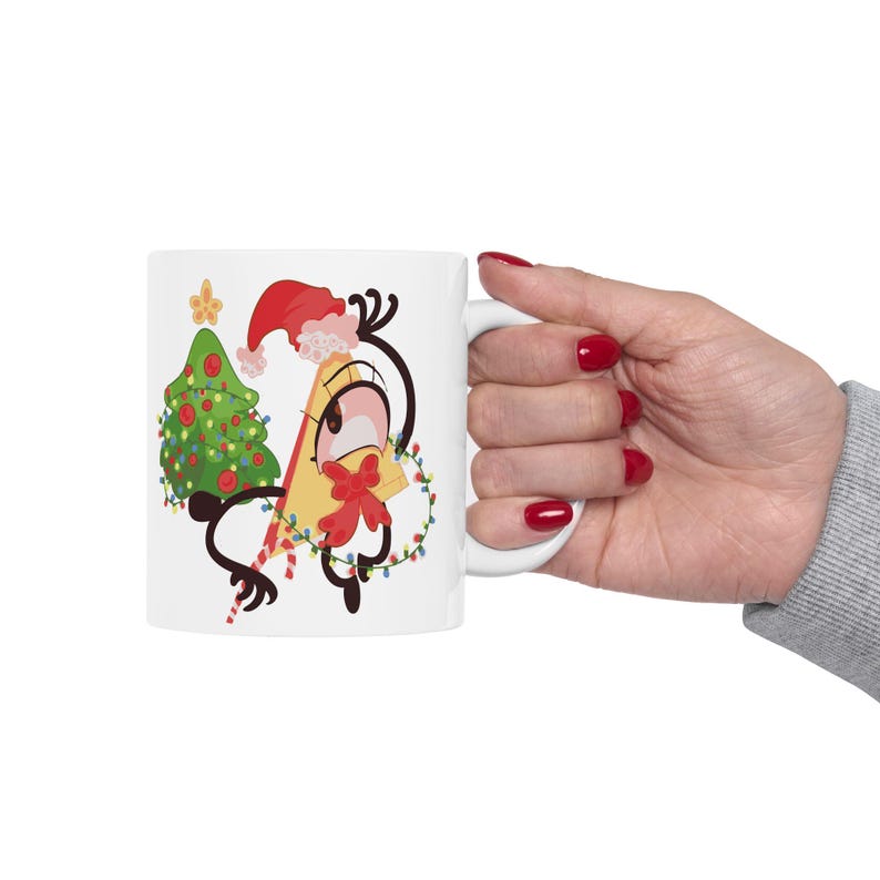 Bill Cipher Christmas Mug Gravity Falls Holiday Gift Festive Coffee Cup ...