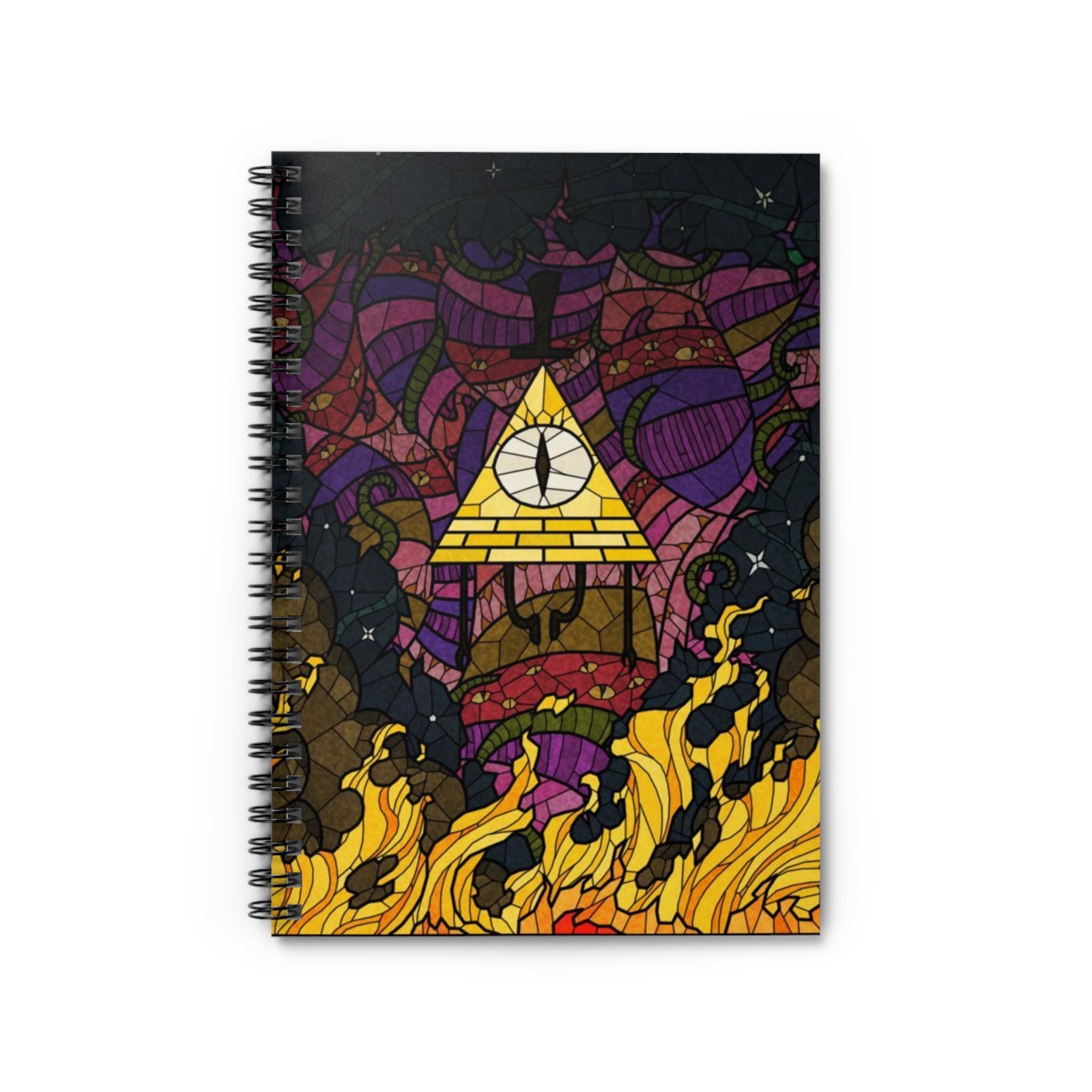 Bill Cipher Stained Glass Spiral Notebook Gravity Falls Inspired ...