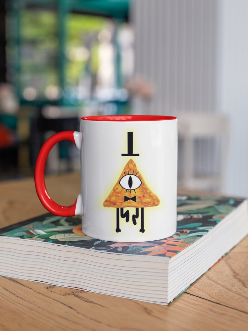 Dorito Bill Cipher Mug Funny Gravity Falls Parody Coffee Cup 11 Oz and ...