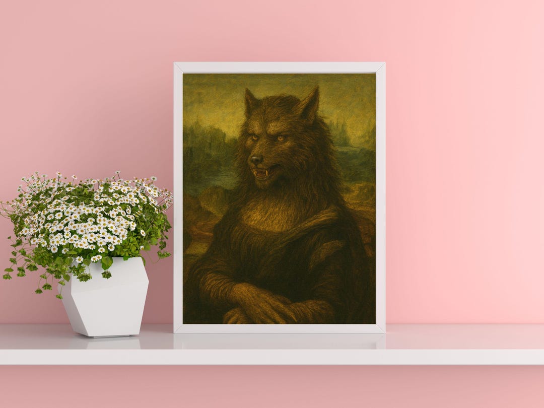 Mona Lisa Werewolf Art Print: Dark Fantasy Renaissance (digital ...