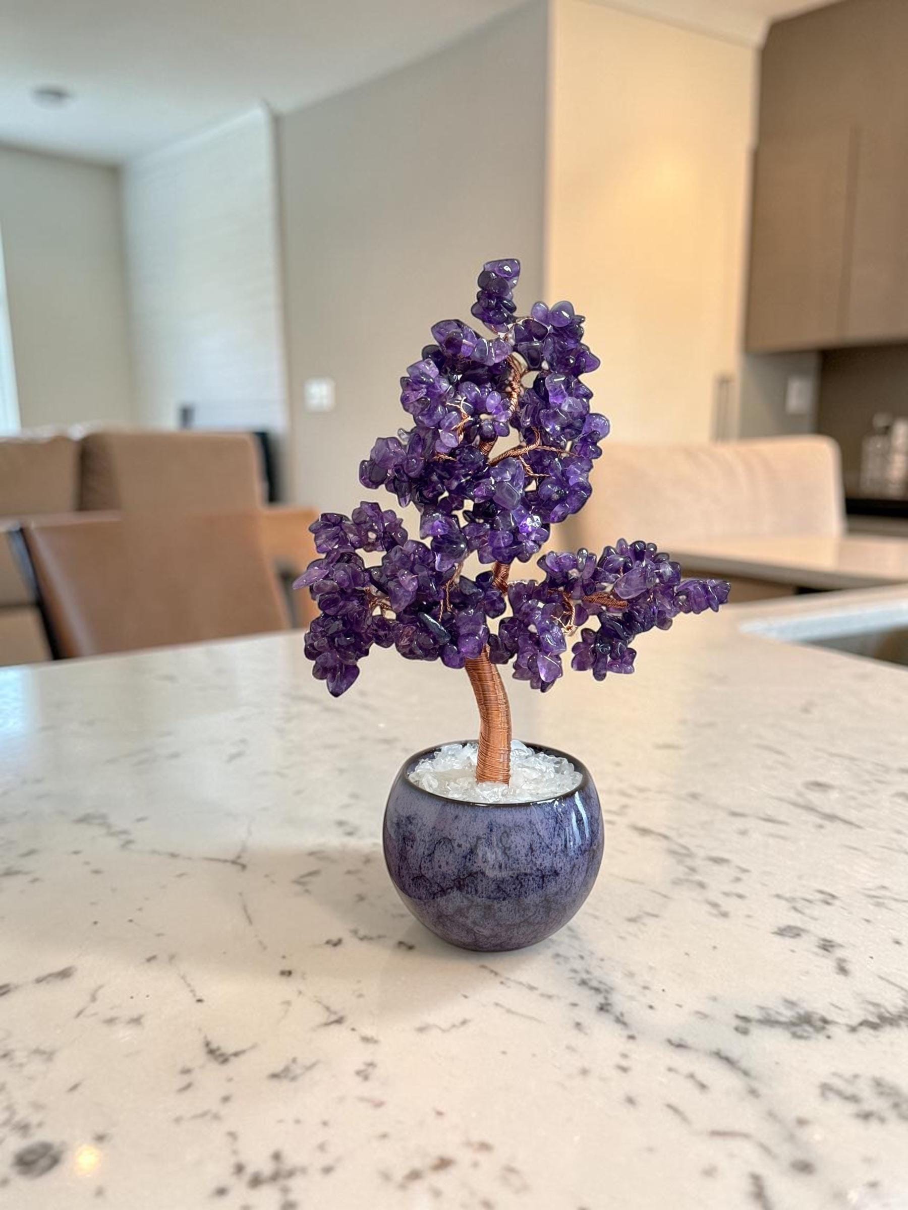 Amethyst Crystal Tree – Feng Shui Spiritual Decor for Calm, Protection ...