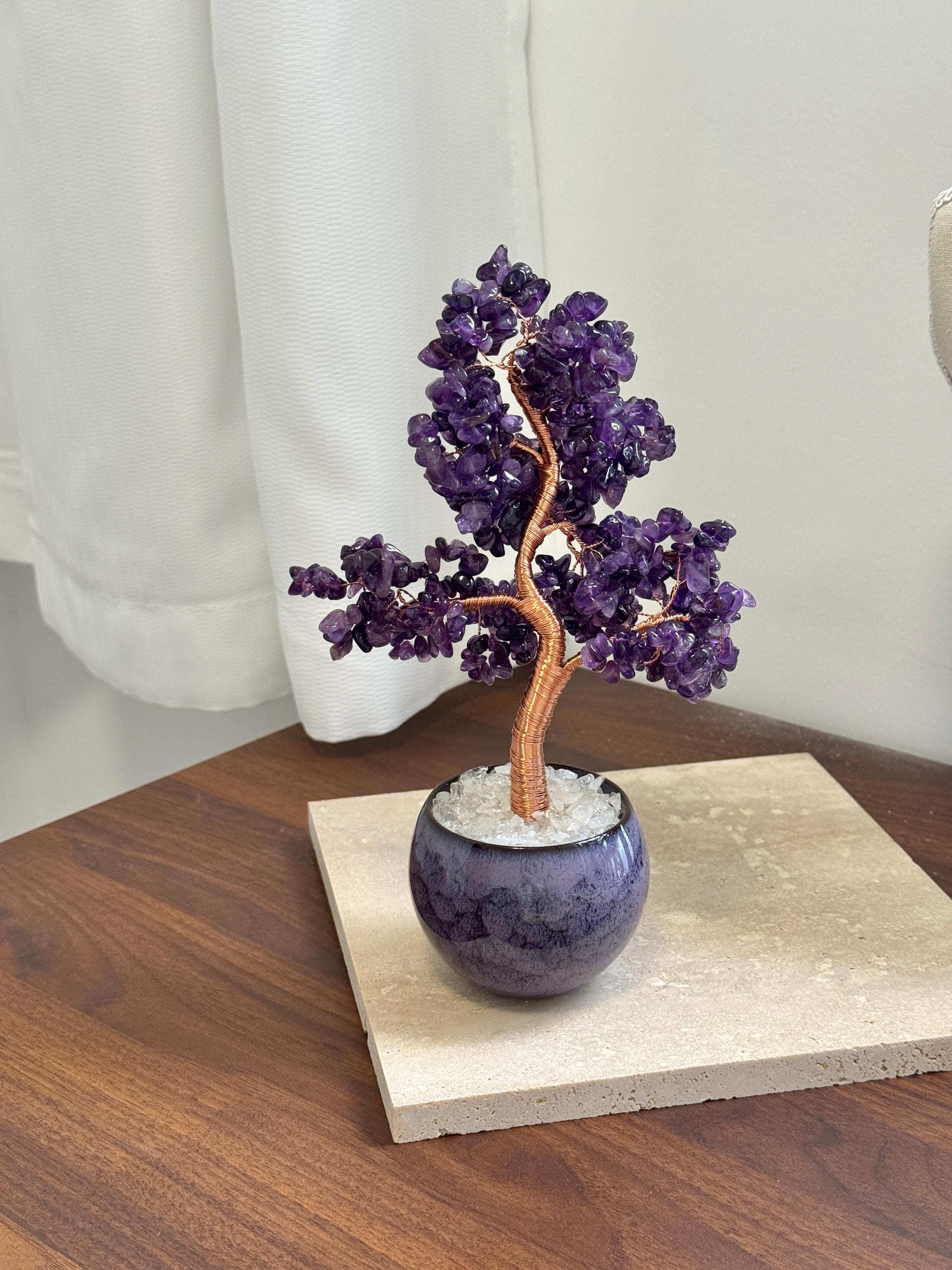 Amethyst Crystal Tree – Feng Shui Spiritual Decor for Calm, Protection ...