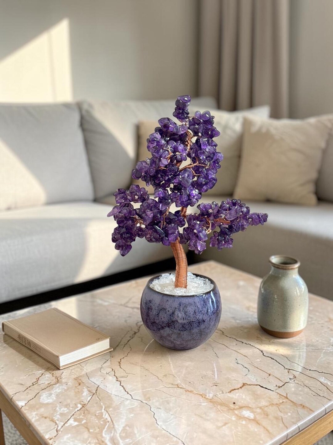 Amethyst Crystal Tree – Feng Shui Spiritual Decor for Calm, Protection ...