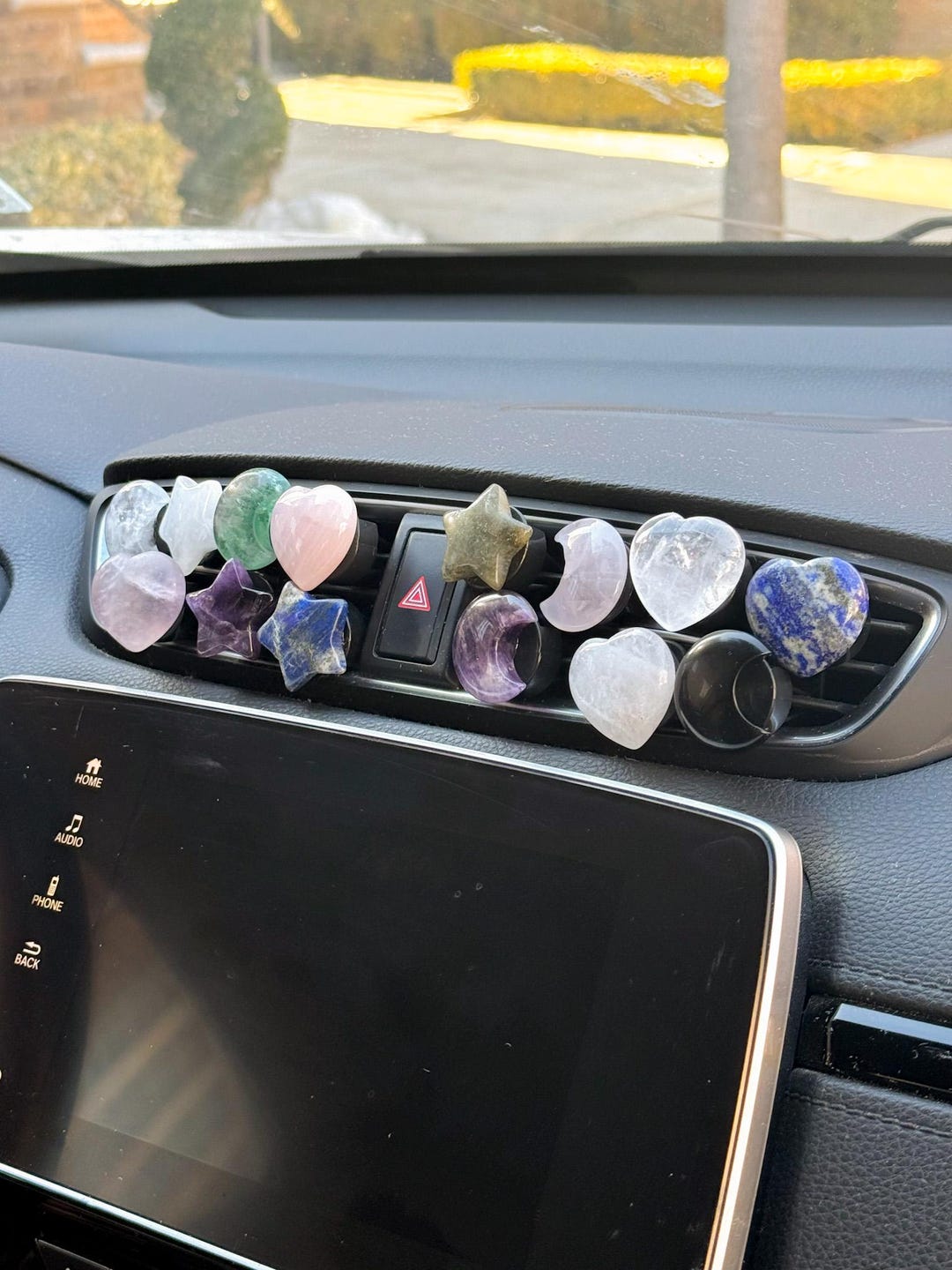 Crystal Car Vent Clip| Star, Moon, Heart, Crystal for Car Decor | Car ...