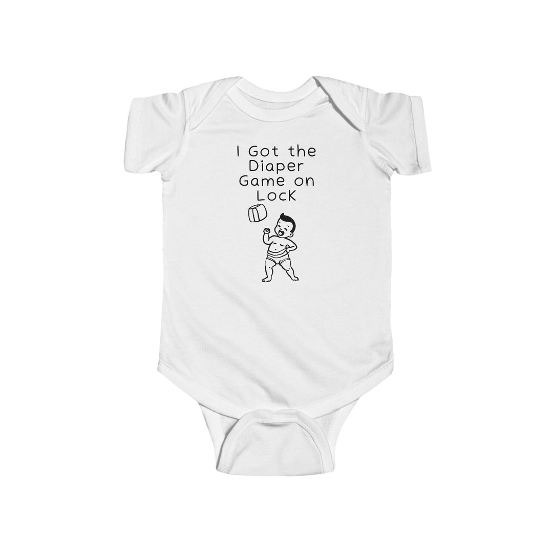 I Got the Diaper Game on Lock Funny Baby Rap Lyric Baby Onesie - Etsy