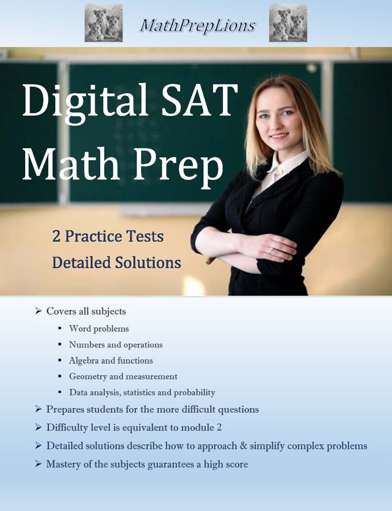 Digital SAT Math Practice Tests - Etsy