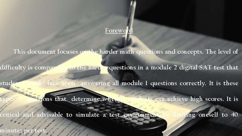 Digital SAT Math Practice Tests - Etsy