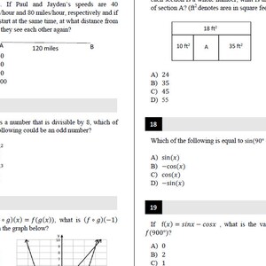 Digital SAT Math Practice Tests - Etsy