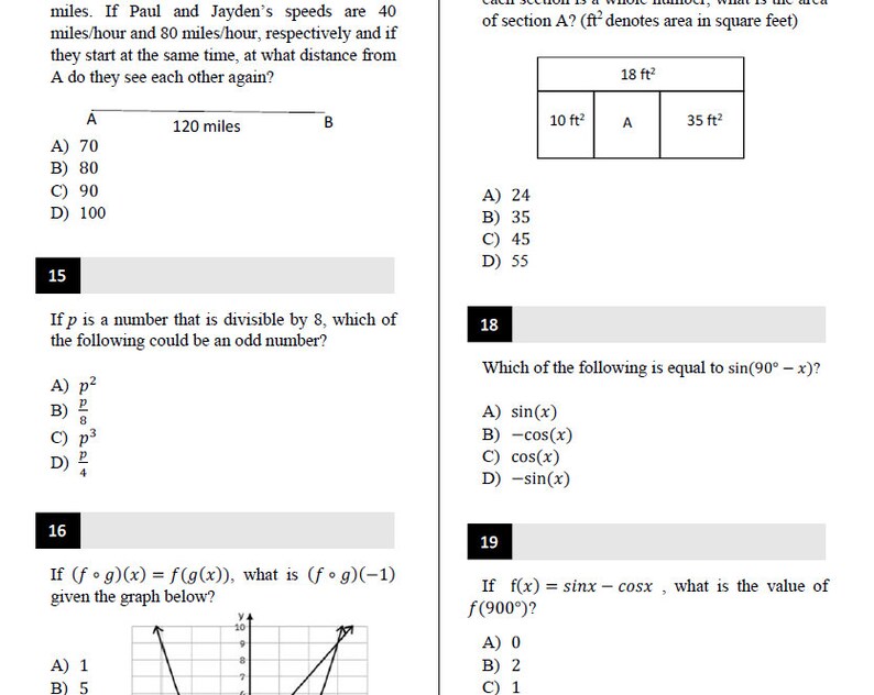 Digital SAT Math Practice Tests - Etsy