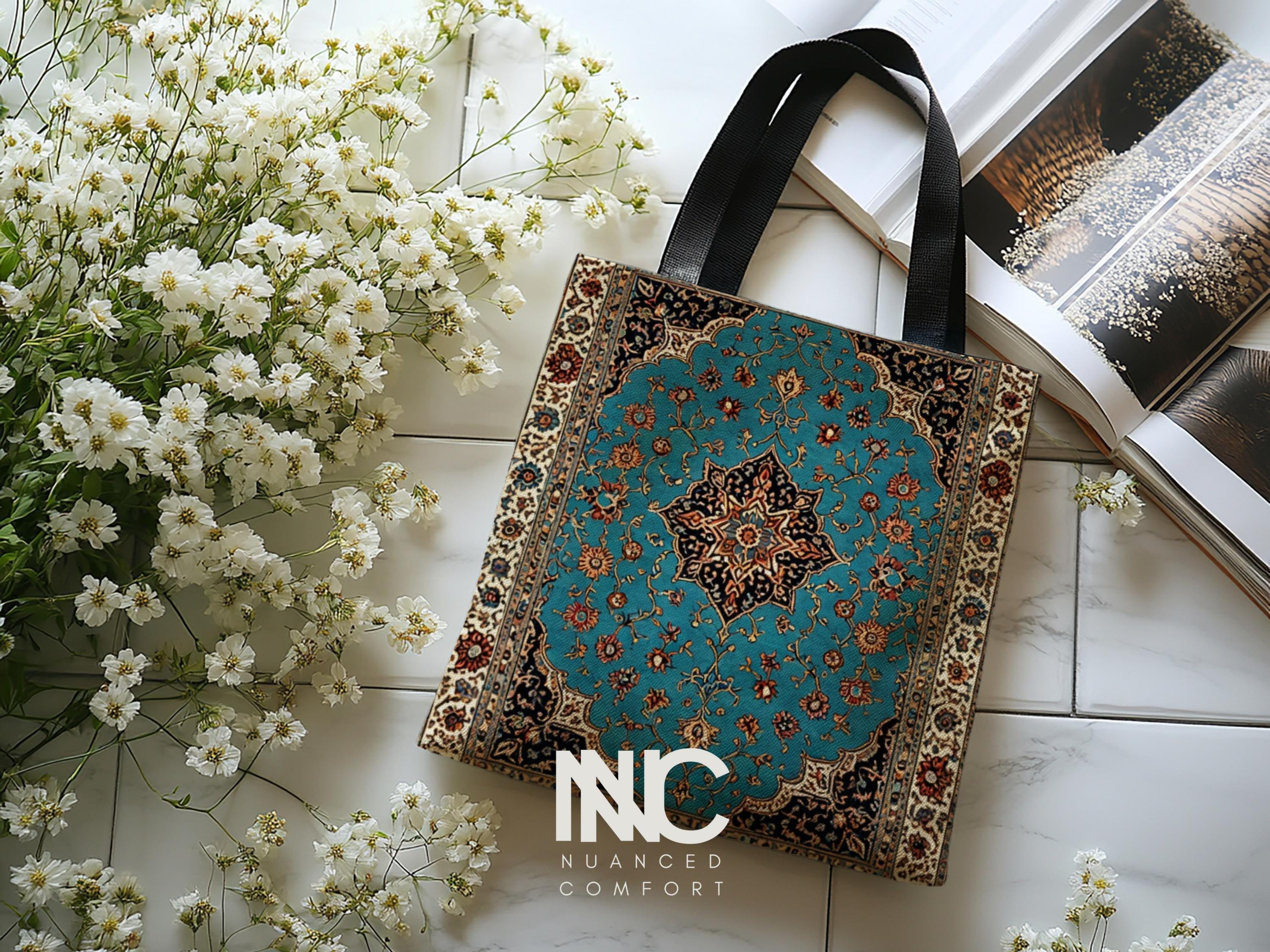 Persian Rug Tote Bag Persian Nowruz Picnic Bag Yoga Tote Bag Bohemian ...