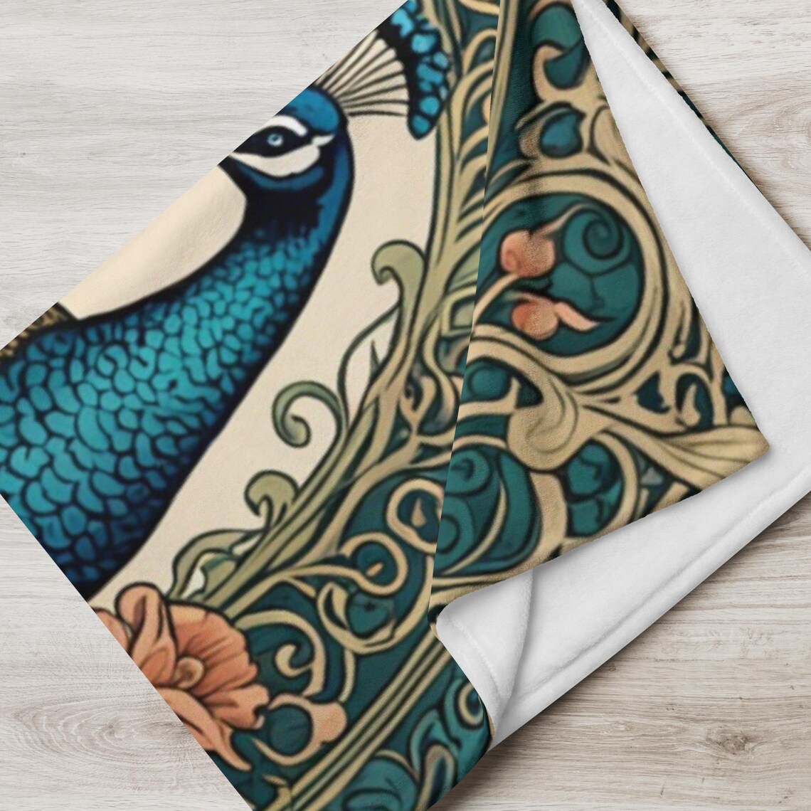 Cottage Core Peacock Throw Blanket, Interior Design Cottage Core ...