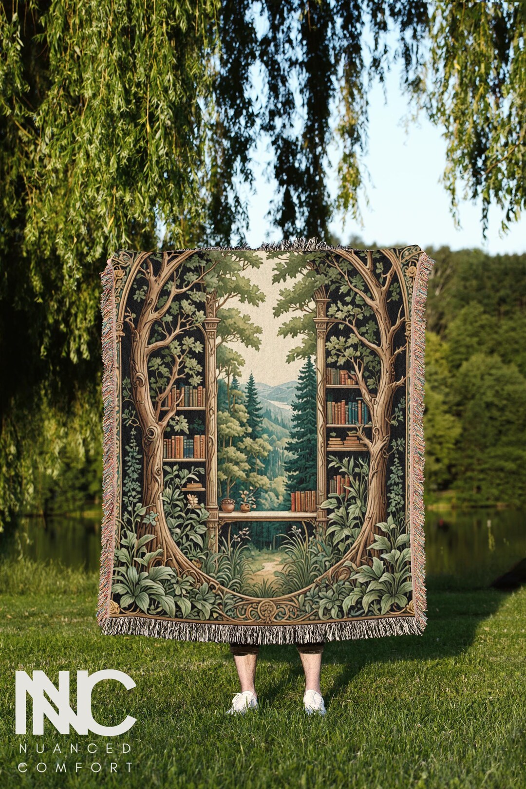 Wall Hanging Book Throw Blanket Nature Book Lover Throw Blanket ...