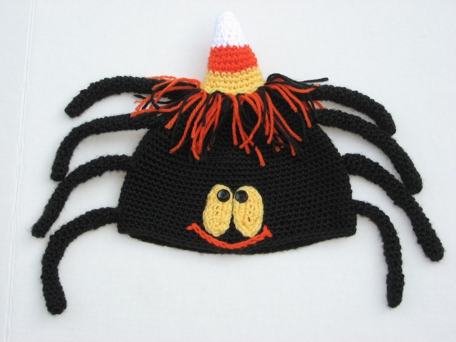 Halloween Candy Corn Spider Hat Crochet Pattern Pdf Instant | Etsy