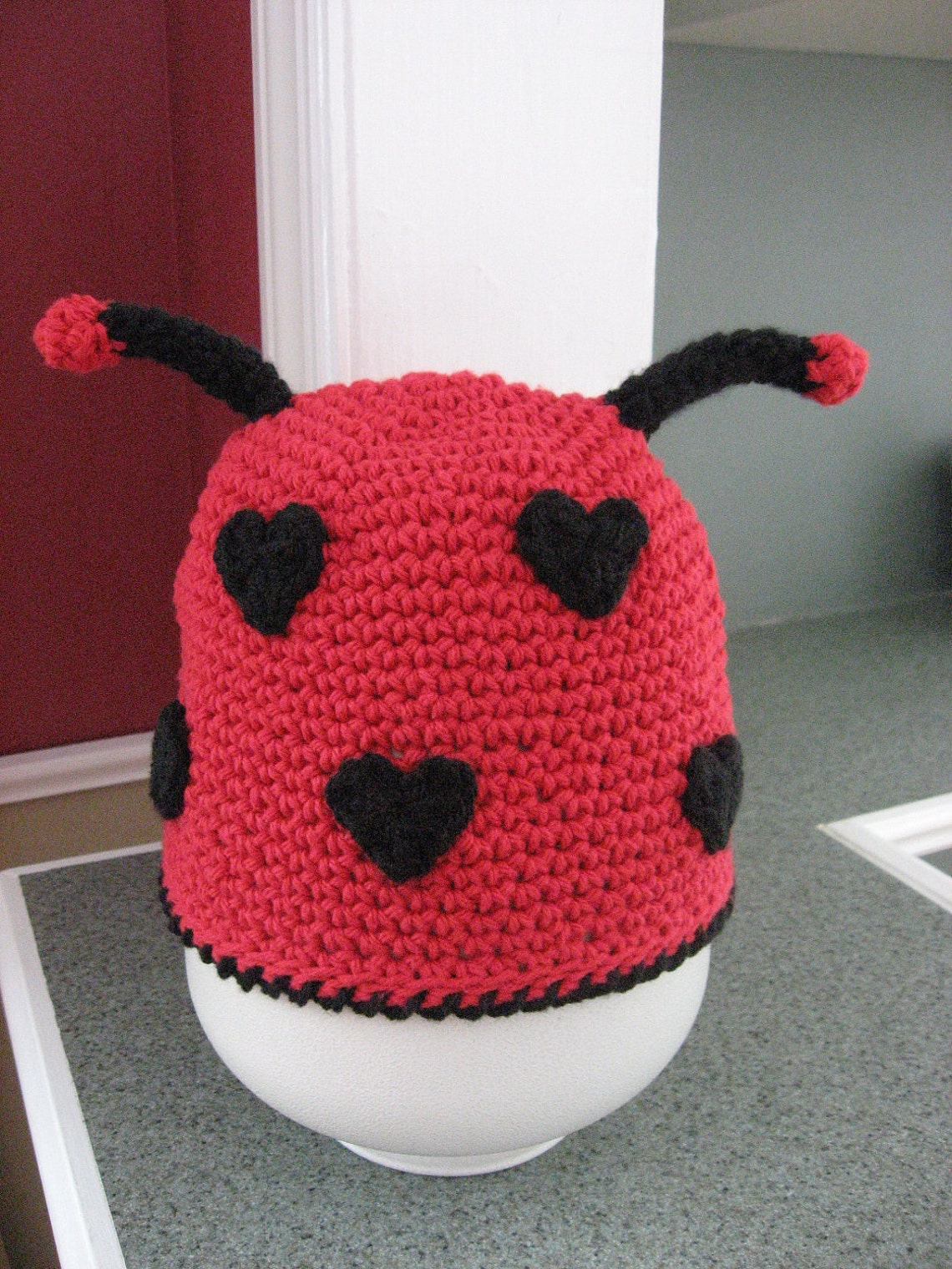 Valentines Day, Lil Love Bug, Lady Bug Hat Crochet Pattern Pdf ,all ...