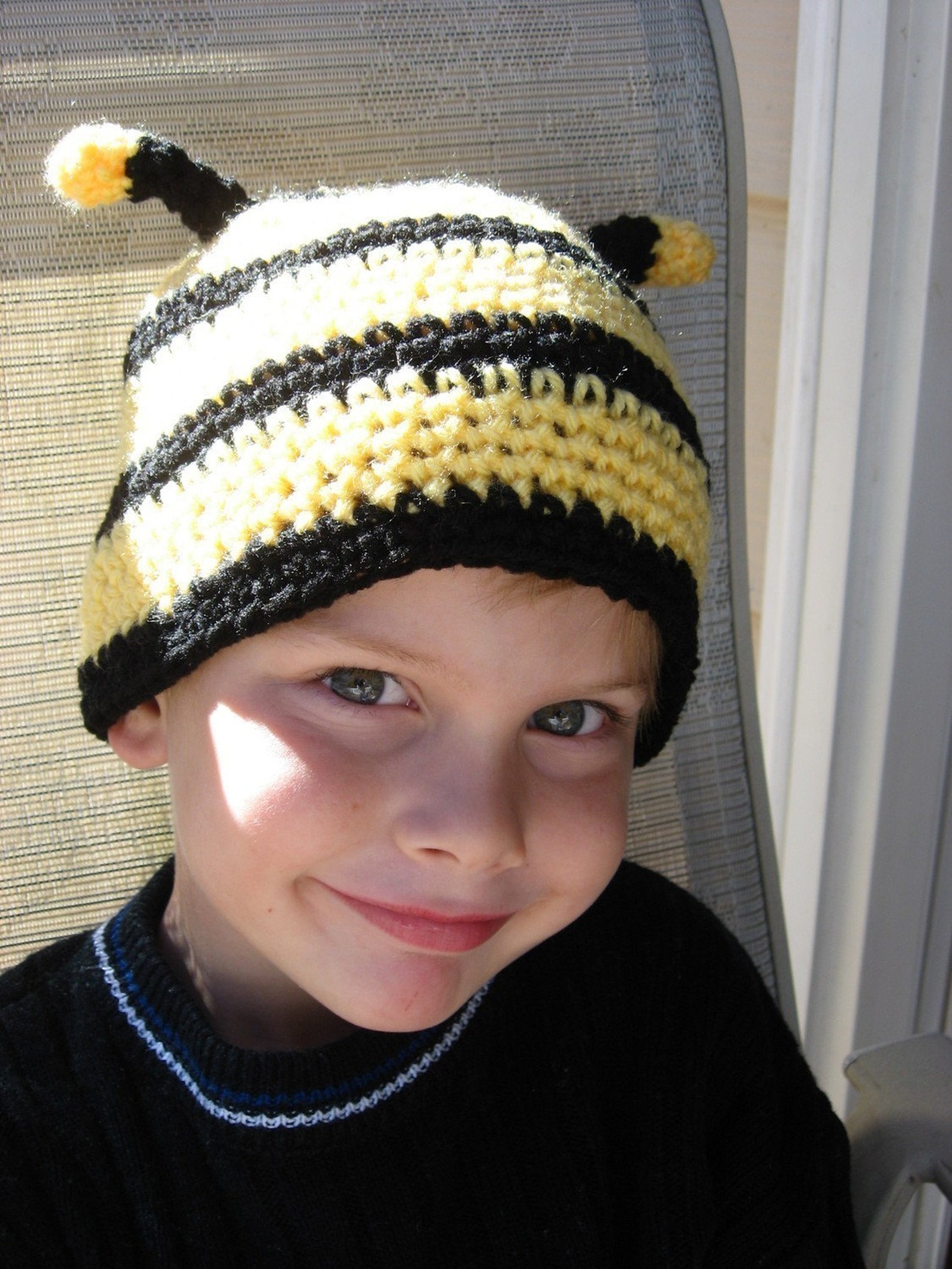 Busy Little Bee Bumble Bee Crochet Hat Pattern Pdf 5 Sizes - Etsy