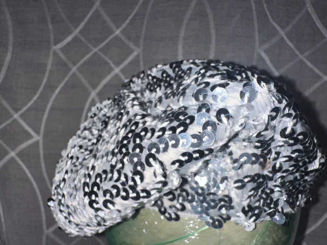Hat Beret Silver Sequin - Etsy