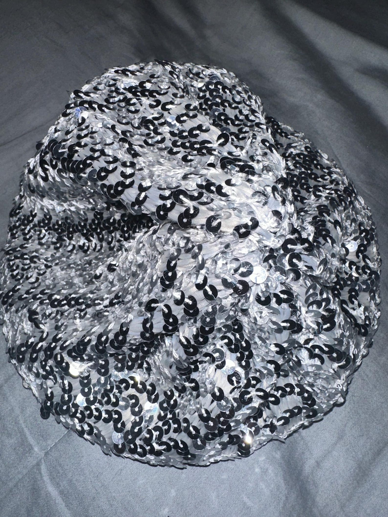 Hat Beret Silver Sequin - Etsy