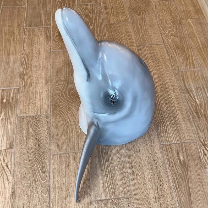 3D Realistic Dolphin Head Wall Art - Ocean-inspired Decor, Handcrafted ...