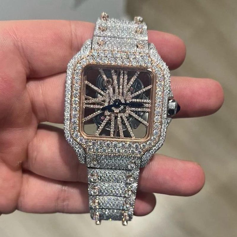 Lab Diamond Watch - Etsy