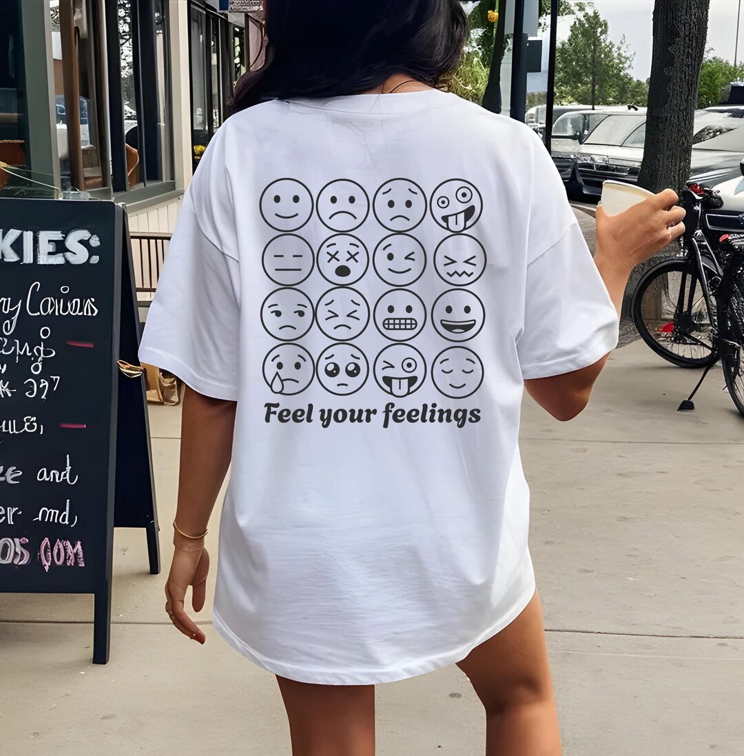 Emotional Emojis T-shirt, Mental Health Awareness, Feelings Tee, Unisex ...