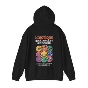 Emojis Emotions Unisex Hoodie, Mental Health Sweatshirt, Gift for Her ...