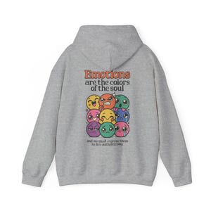 Emojis Emotions Unisex Hoodie, Mental Health Sweatshirt, Gift for Her ...