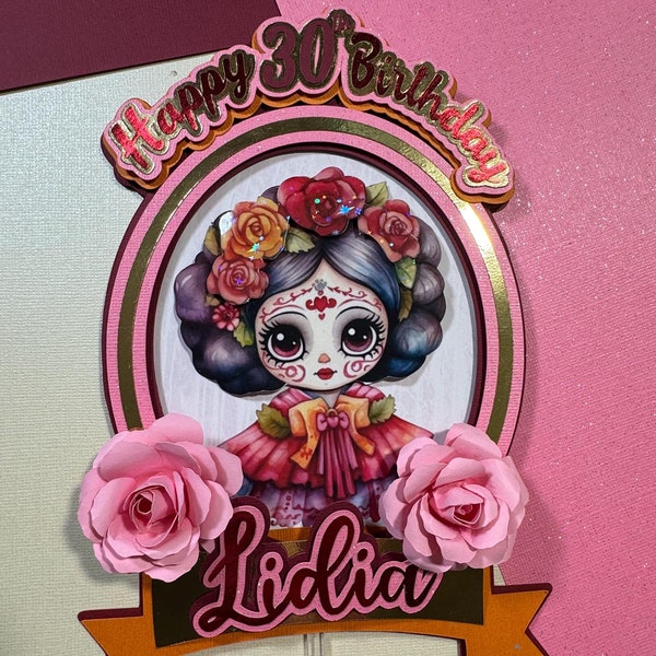 Day of the Dead Cake Topper - Etsy