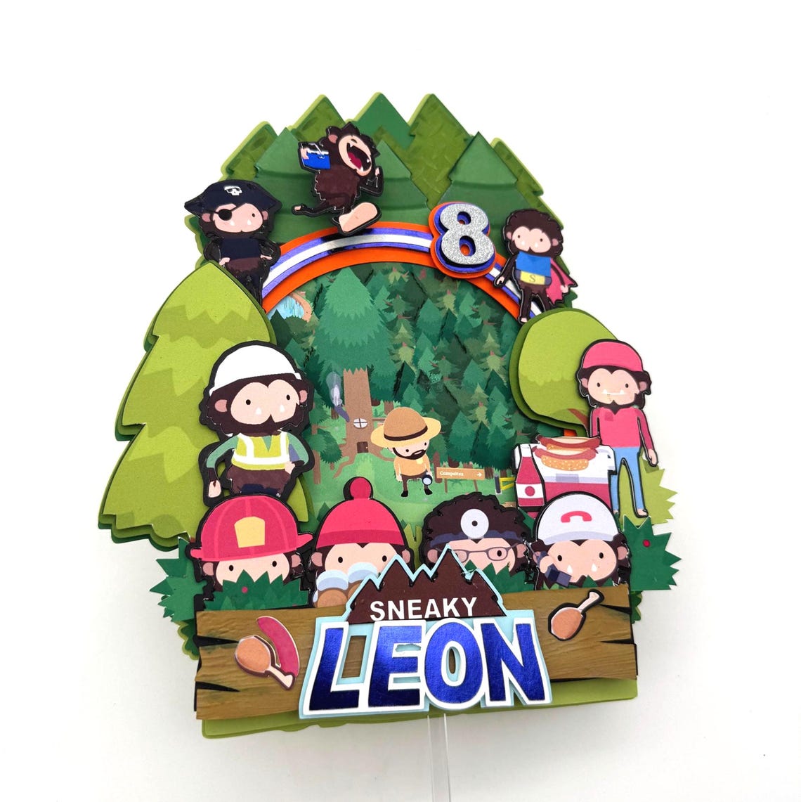 Customizable Sneaky Sasquatch Cake Topper: Bigfoot Party Decoration. - Etsy