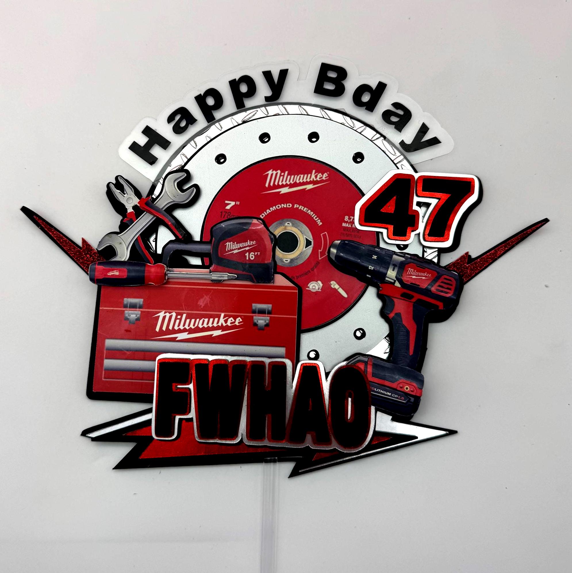 Tools Cake Topper , Father's Day Cake Topper, Milwaukee Cake Topper ...