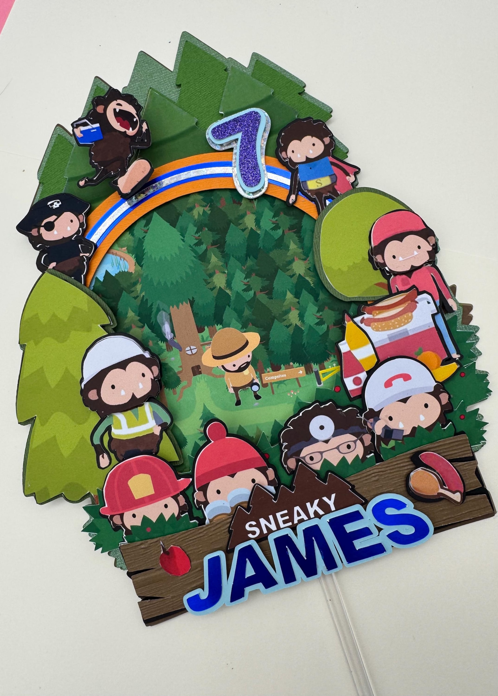Customizable Sneaky Sasquatch Cake Topper: Bigfoot Party Decoration. - Etsy
